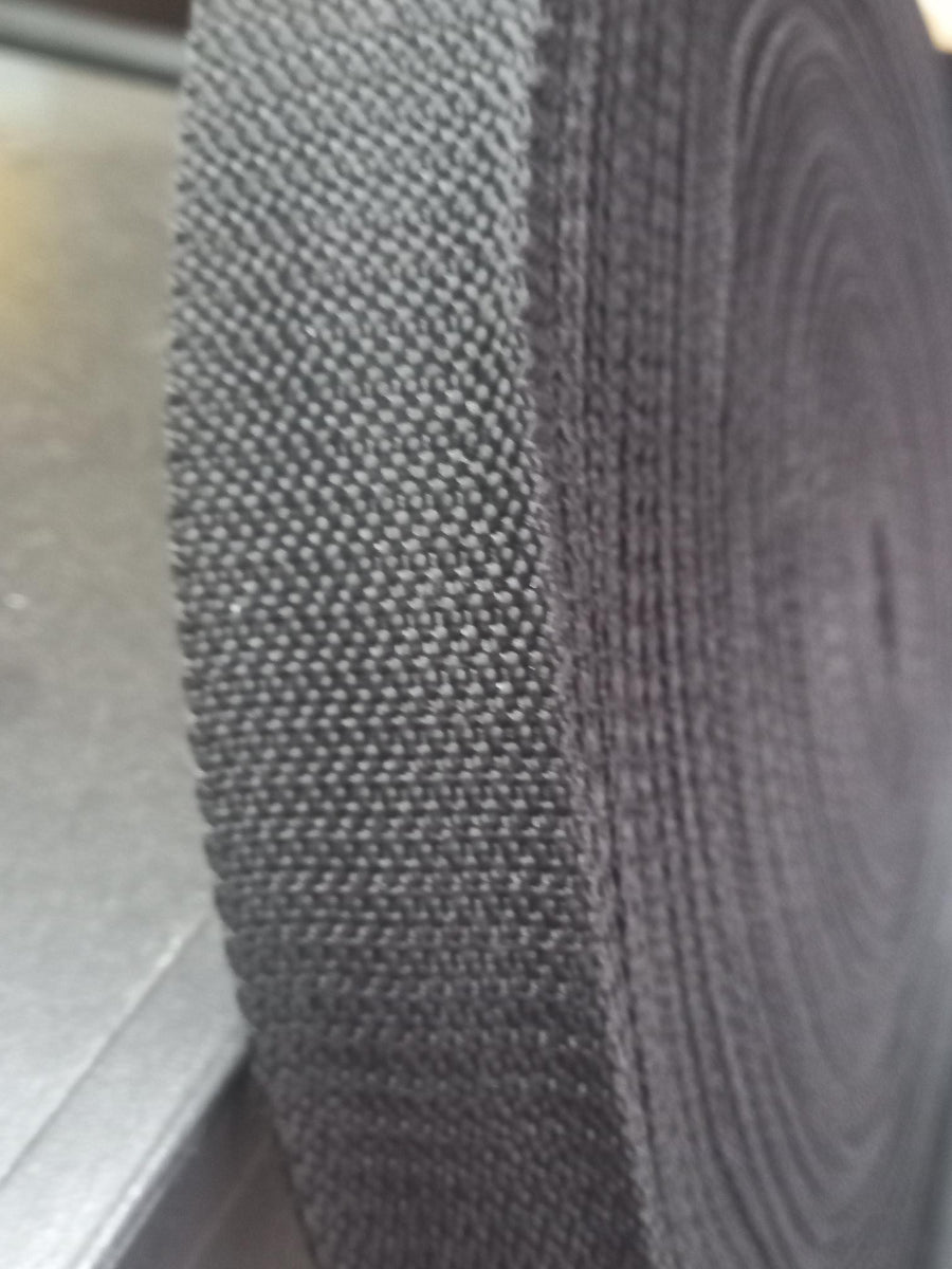 38mm polypropylene Pebble weave webbing -Black – Forfabricsake