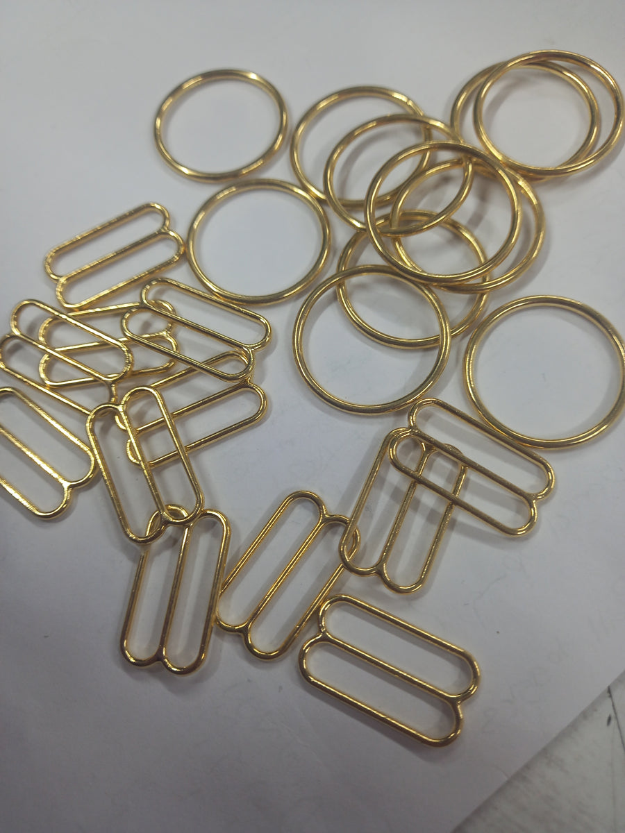 19mm Gold Slides and Rings – Forfabricsake